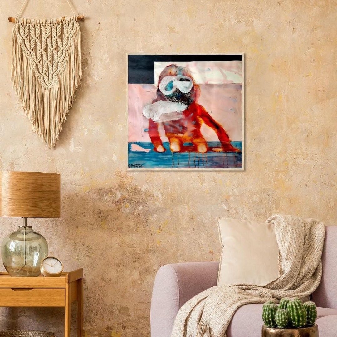 Phases Between 1 by Massimo Art Square Distorted Man Dystopian Wall Art ...