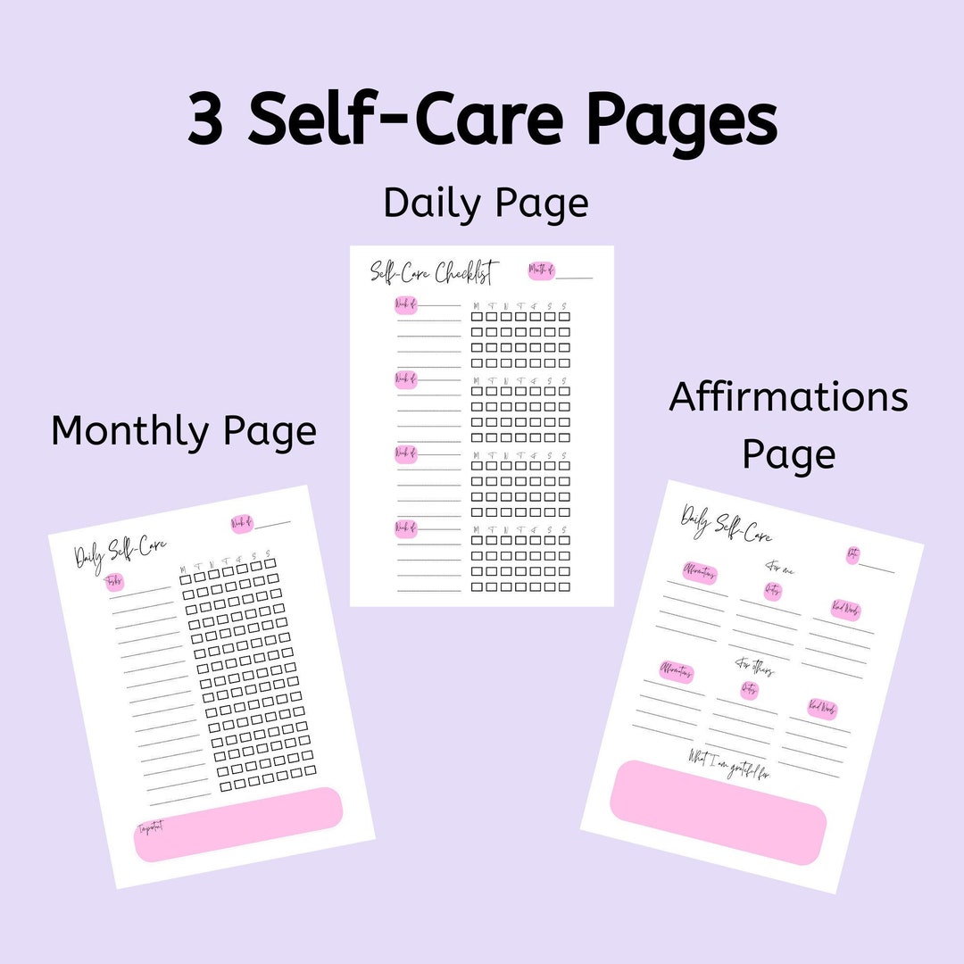 Self-care Planner Printable, Affirmations Printable, Workout Planner ...