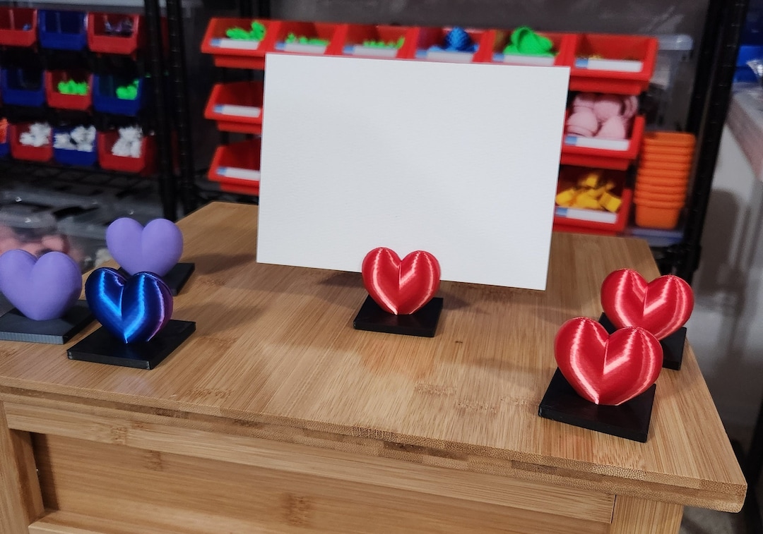 Heart Shaped Card Holder, Wedding Table Placecard Holder. Table Number ...