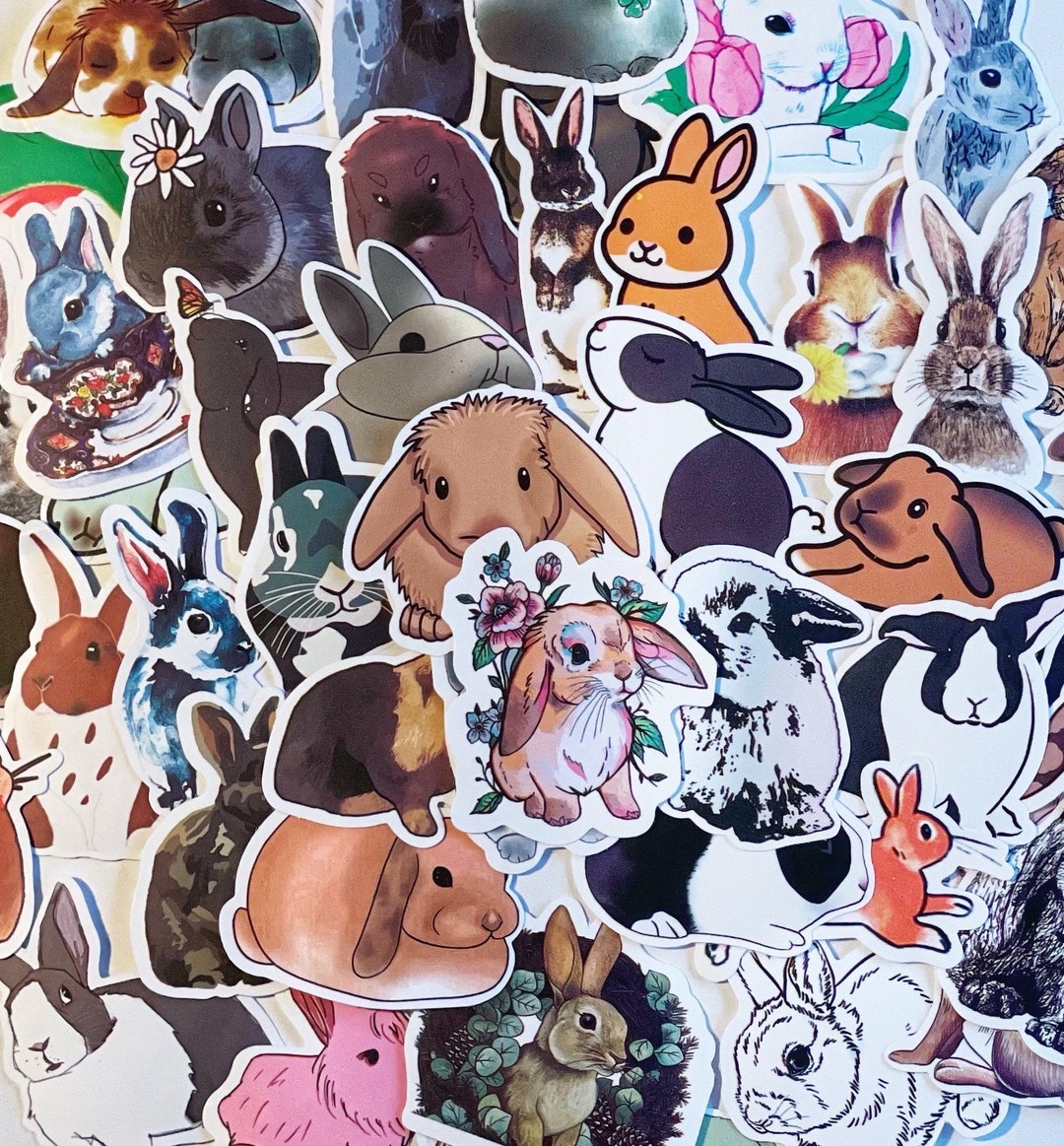 Fun Stickers Bundle, Cute Rabbit Sticker Surprise Bundle, Stickers Pack ...