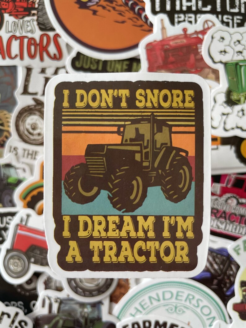 Tractor Stickers Pack Tractor Lover Gift Tractor Collector Gift Vintage ...