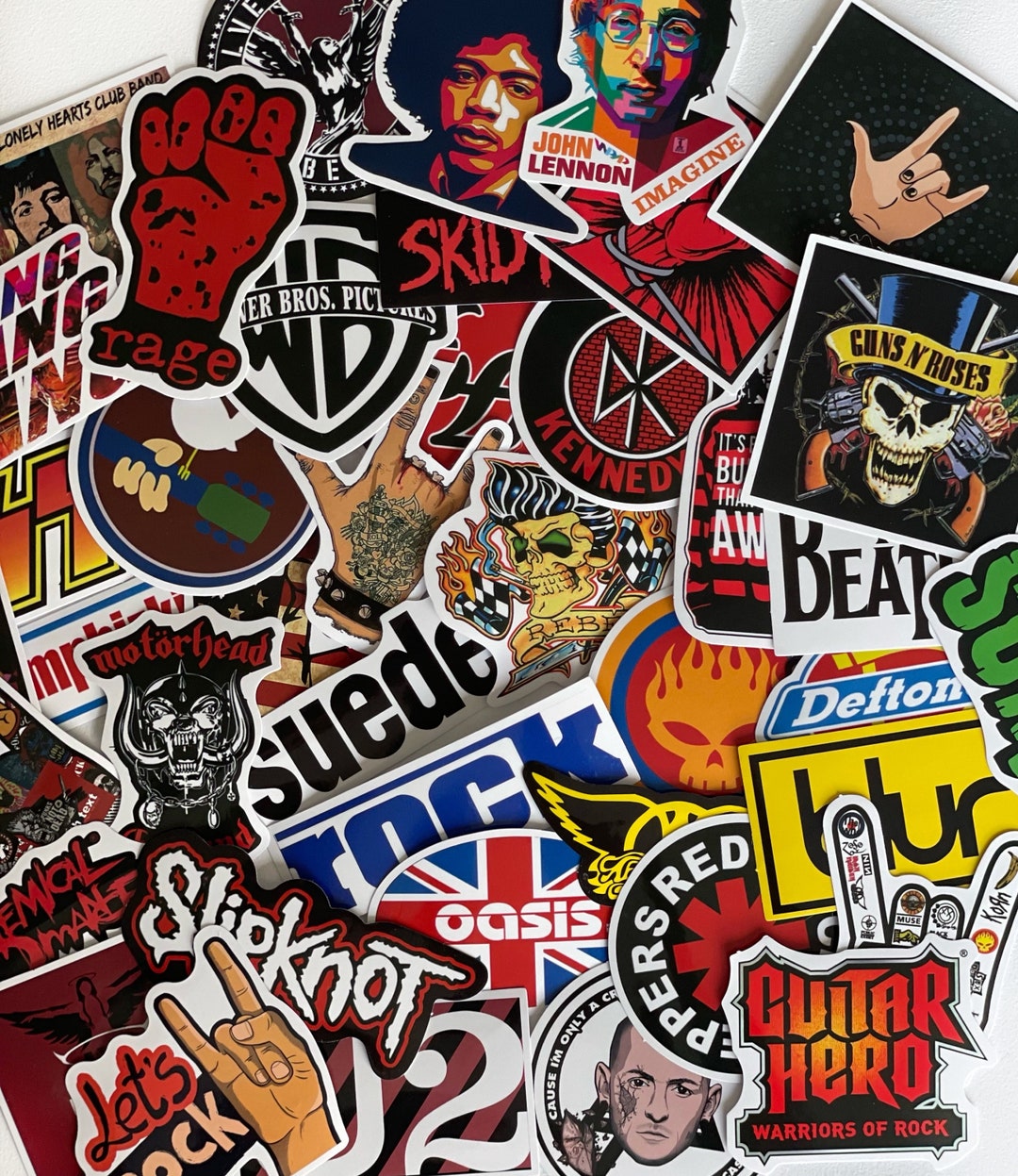 Rock Band Vinyl Sticker Bundle: Laptop, Phone, Guitar, Bike Decals ...