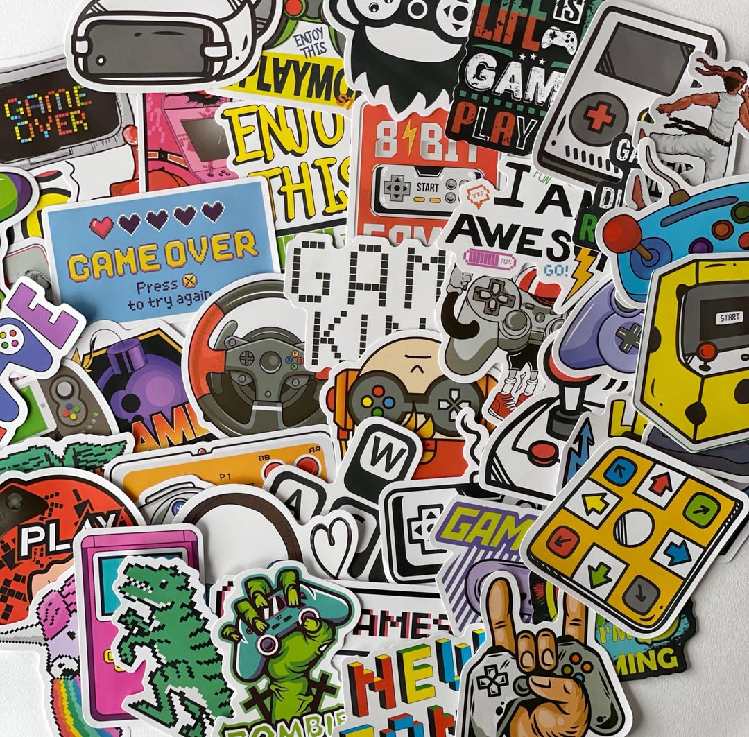 Video Game Stickers Gamer Stickers Laptop Decals Retro Gaming Stickers ...
