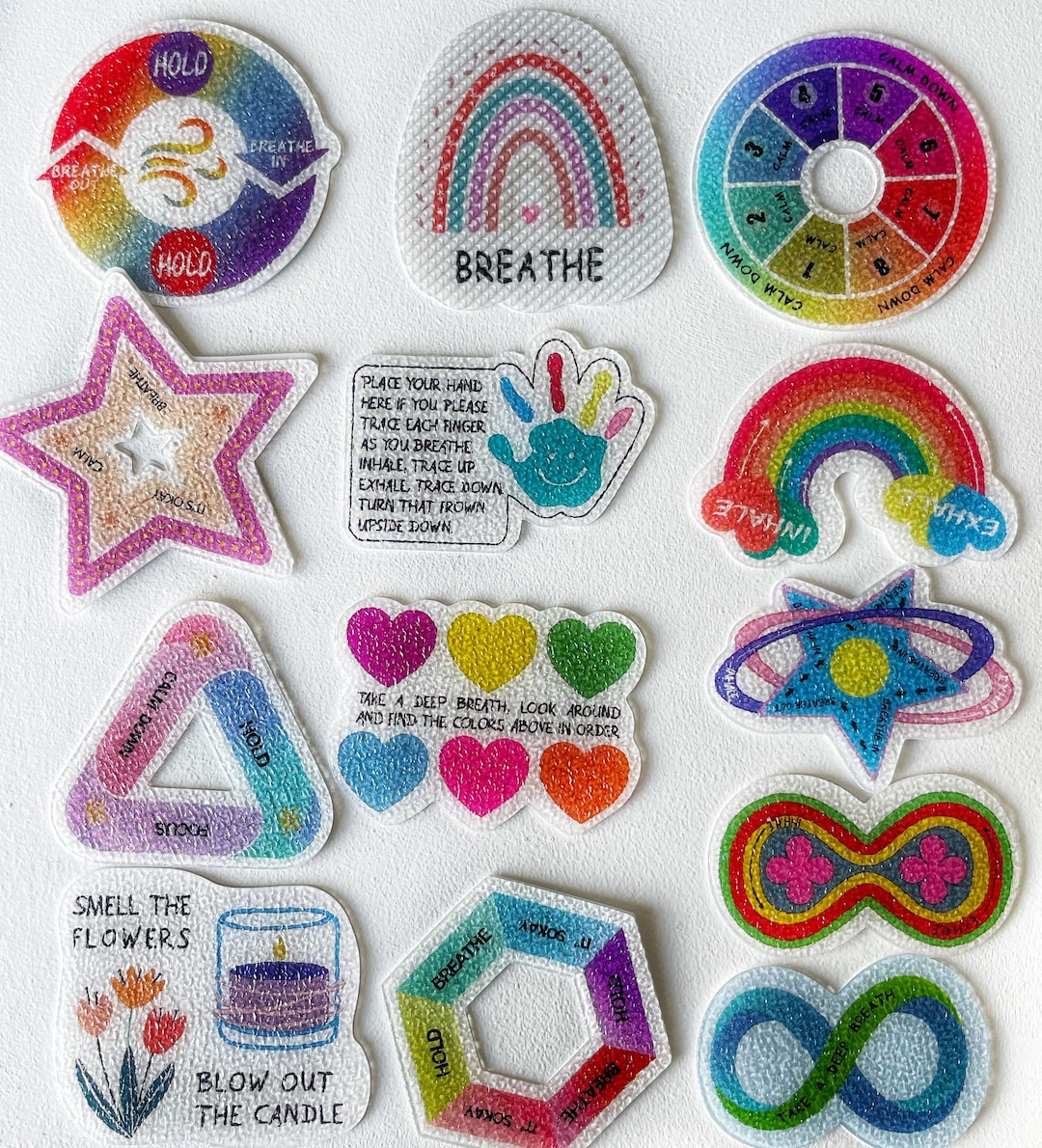 Autism Sensory Stickers Tactile Fidget Stickers Grounding Calm ...