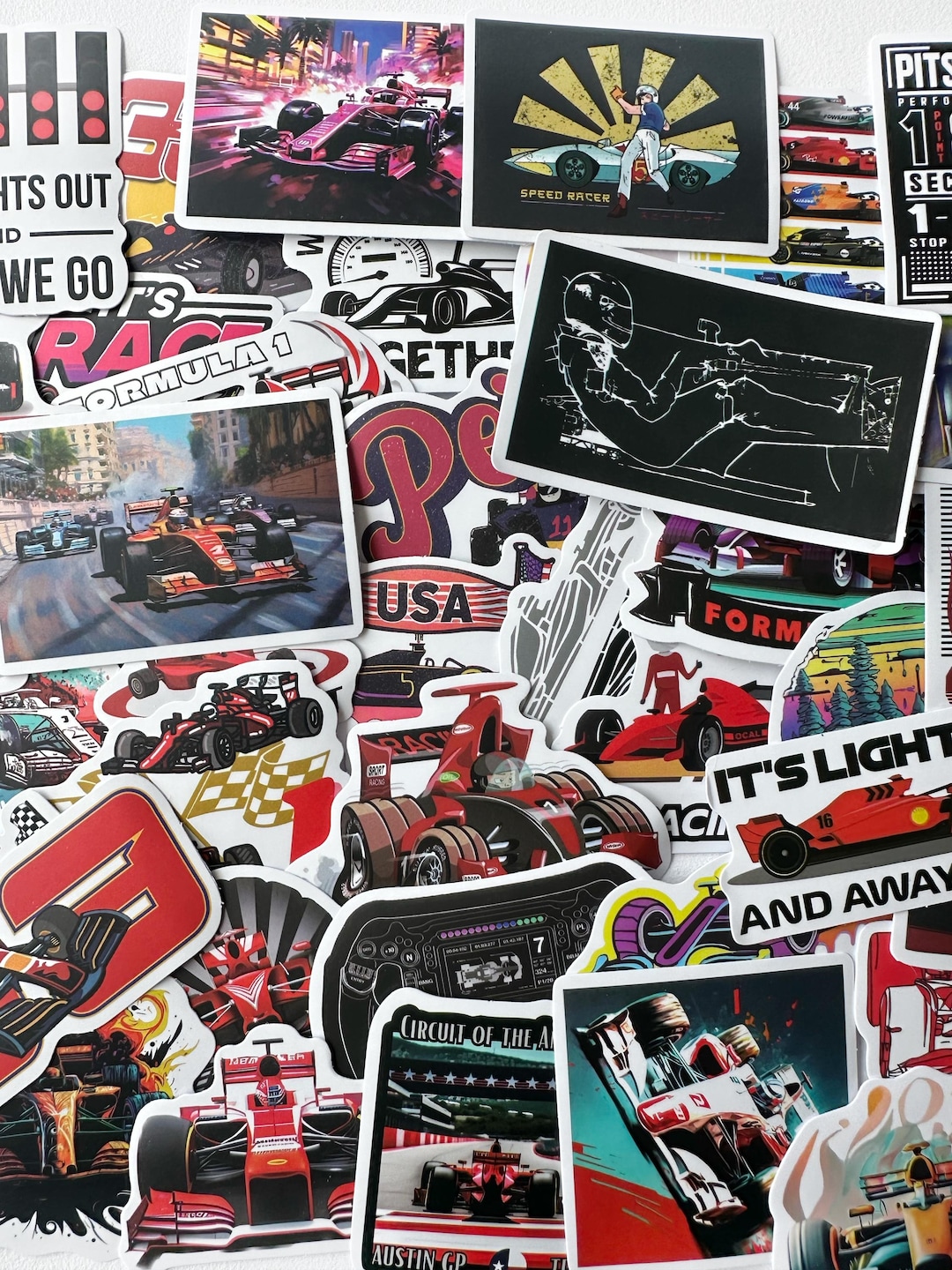 Formula One Racing Stickers: Surprise Vinyl Decal Pack - Etsy