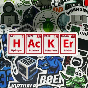 Hacker Vinyl Stickers Cyber Security Stickers Hacker Cyber Technology ...
