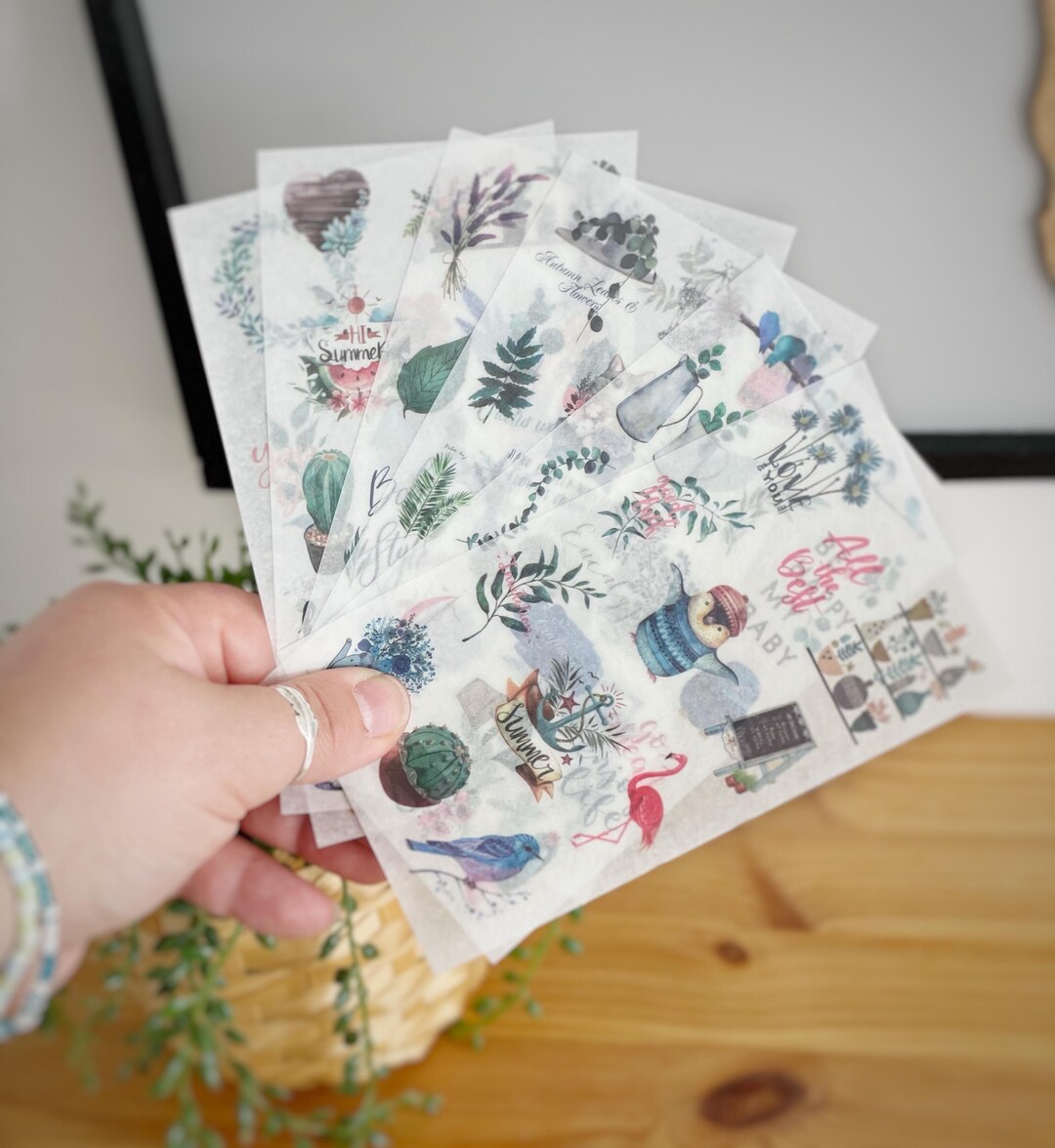 Nature Washi Stickers: Plant & Flower Theme, Crafting Stickers (6 ...