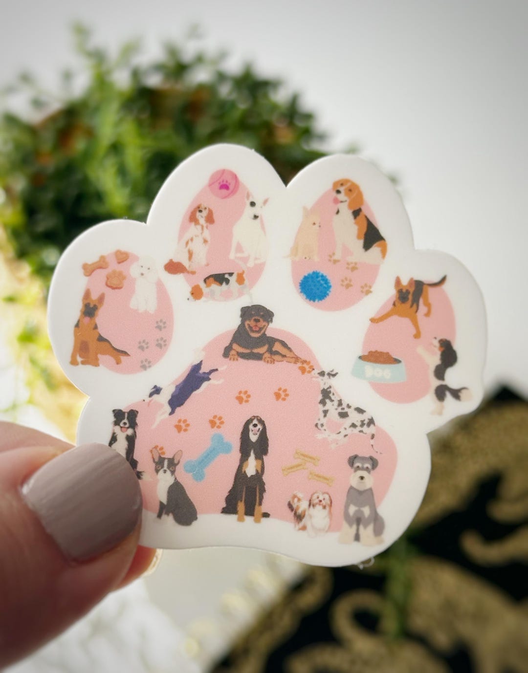 Paw Print Vinyl Sticker Waterproof Dog Paw Sticker Car Stickers Dog ...