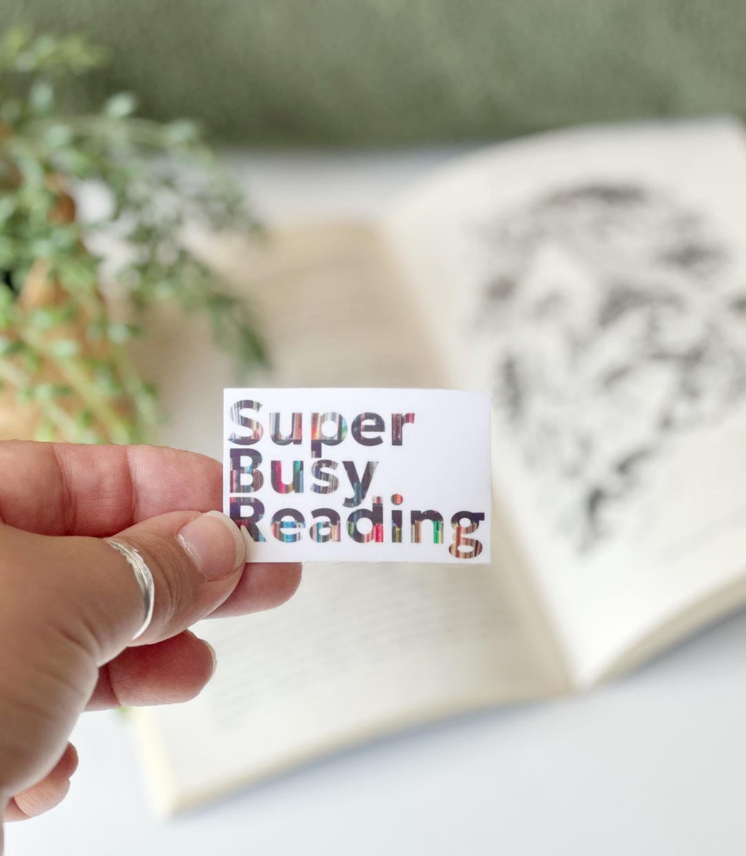 Super Busy Reading Vinyl Sticker for Book Lovers - Etsy