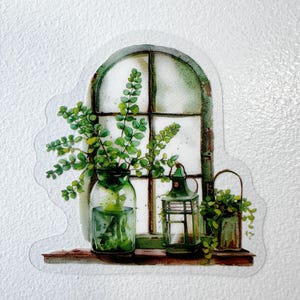 Plant Stickers Set Clear Background Plants Stickers Waterproof Stickers ...