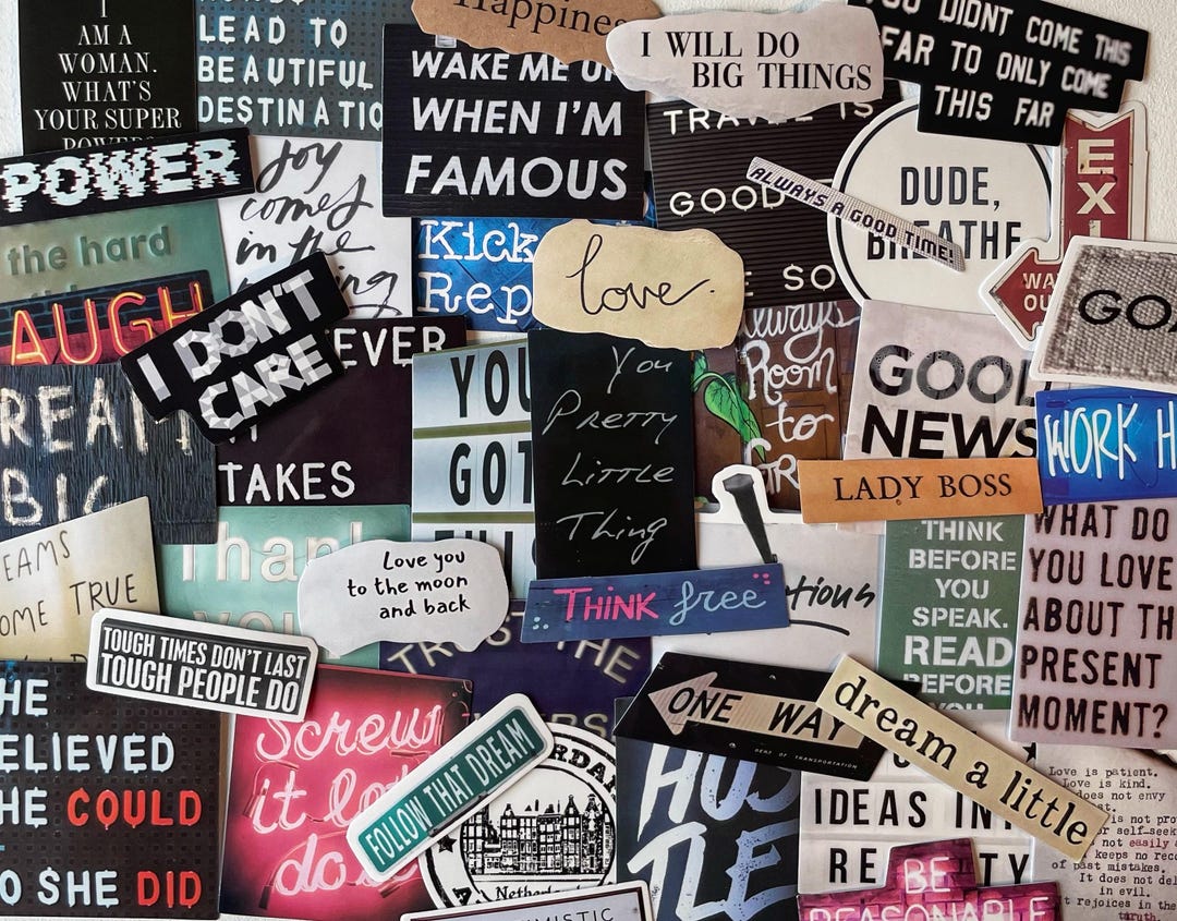 Graffiti Stickers Set Signpost Wording Scrapbook Lettering Stickers ...