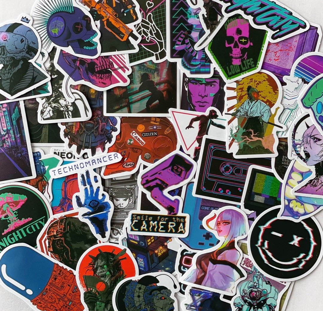 Cyber Stickers Pack Cyberpunk Aesthetic Stickers Techno Phone Laptop ...