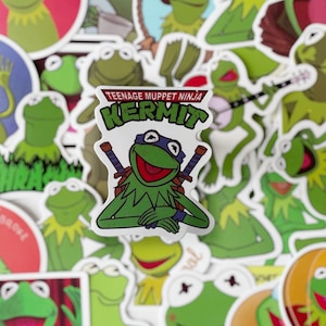 Kermit the Frog Sticker Bundle: Waterproof Muppets Stickers - Etsy UK