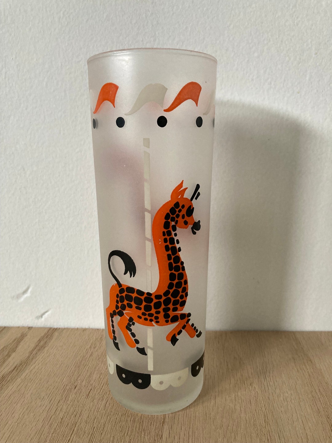 Vintage Libby Merry Go Round Circus Carousel Glass Giraffe - Etsy