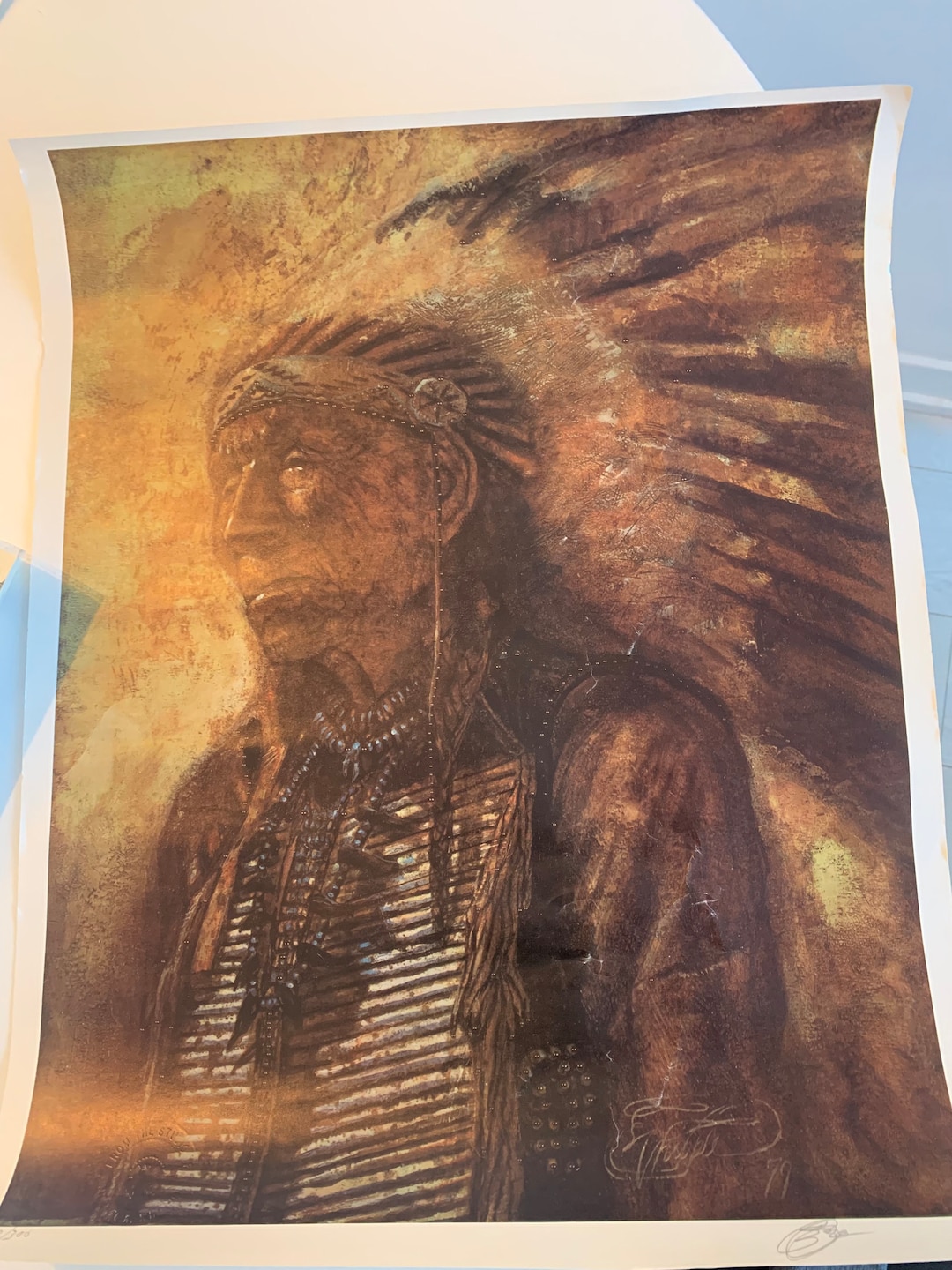 The Old Indian by Michael Whipple (lithograph) - Etsy