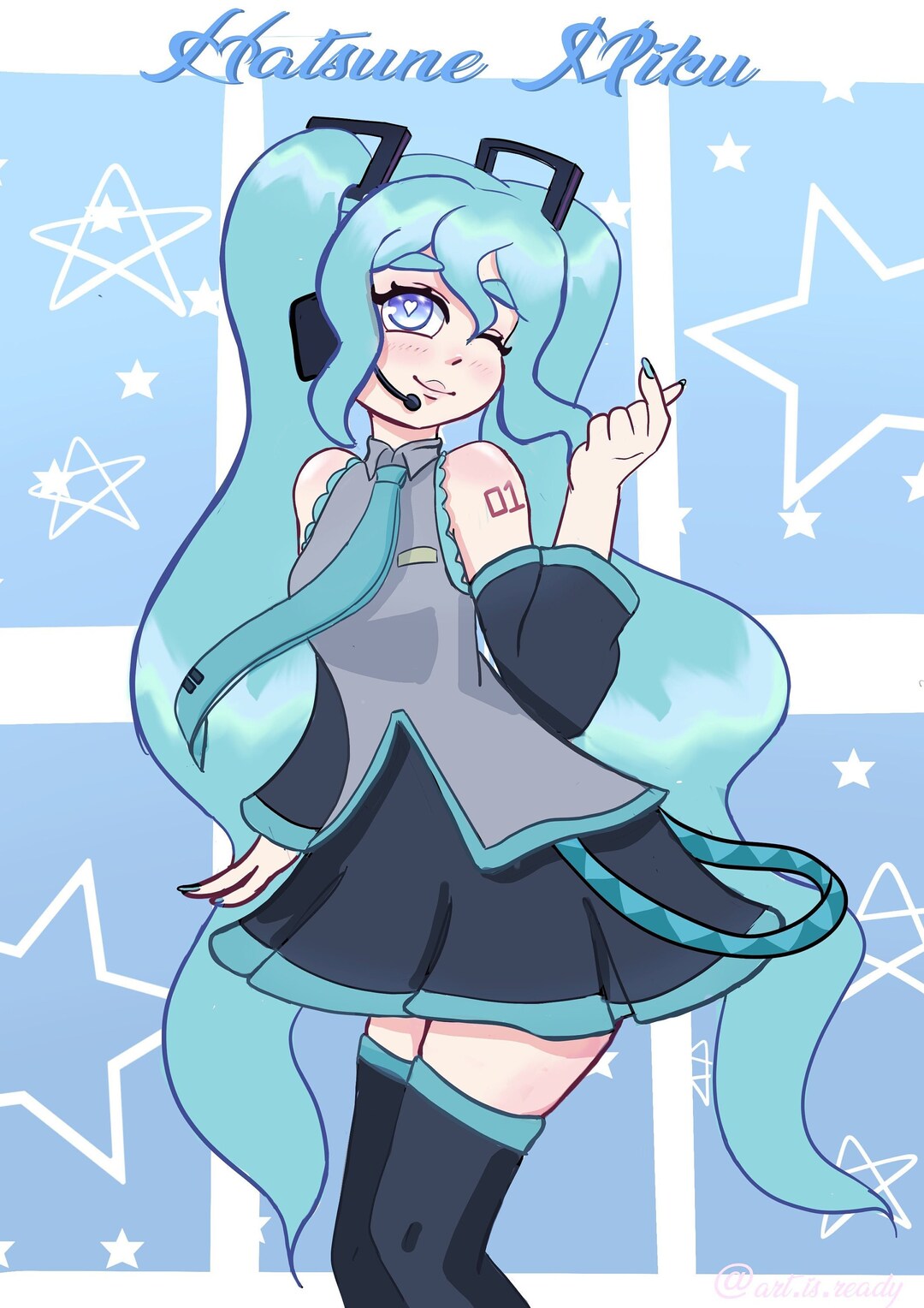 Hatsune Miku Vocaloid Print A4 - Etsy