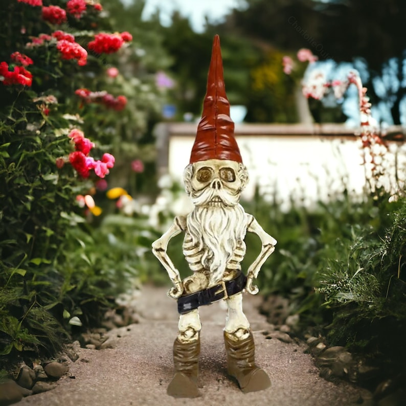 Halloween Garden Gnomes, Scary Skeleton Gnomes, Horror Dwarfs, Outdoor ...