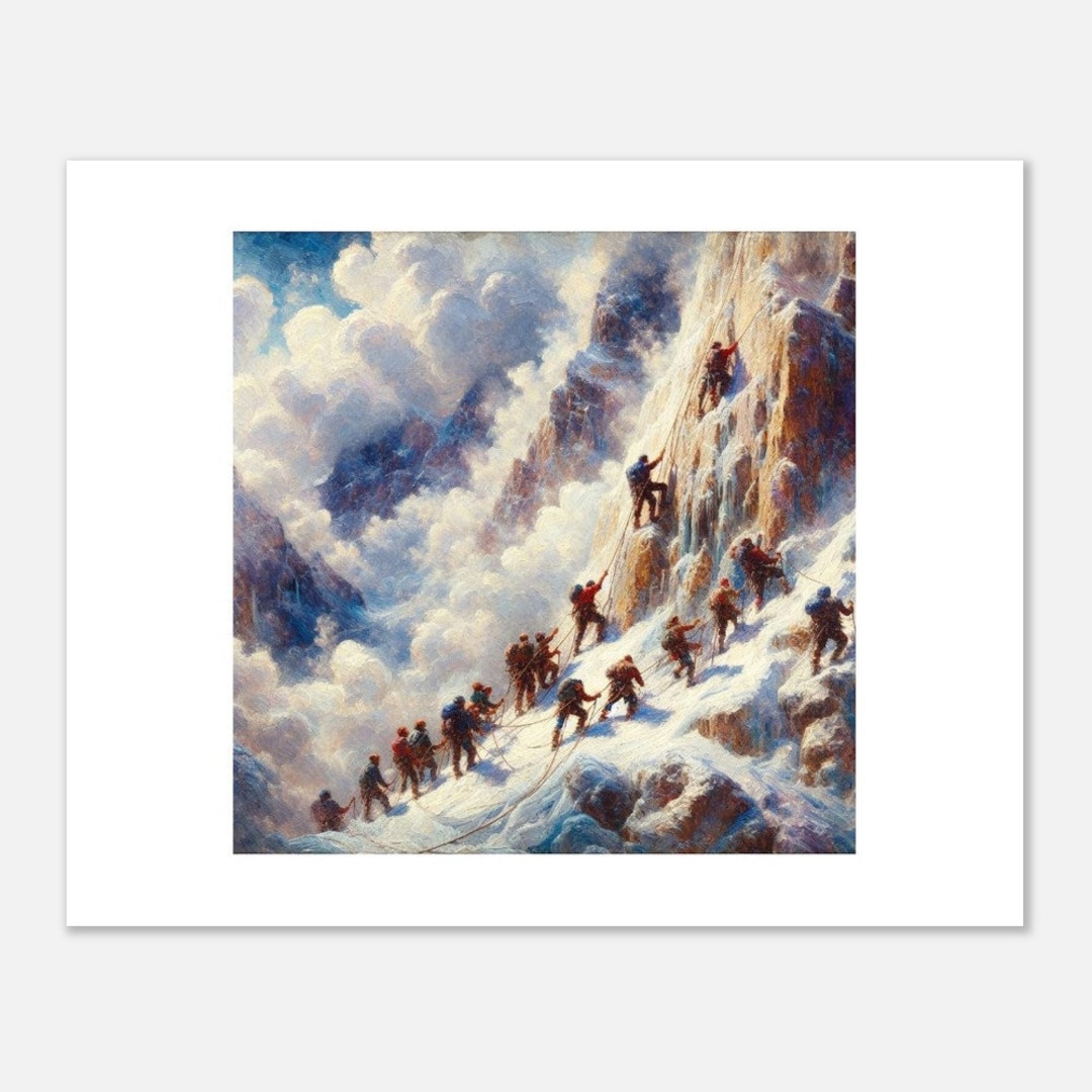 Alpine Climb, Fine Art Print, Premium Matte Paper, Poster, Painting ...