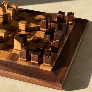 Luxury Solid Wood Chess Set Made From Black Walnut and White Oak 1 ...