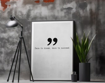 Motivational Quote Poster Wall Art - Etsy