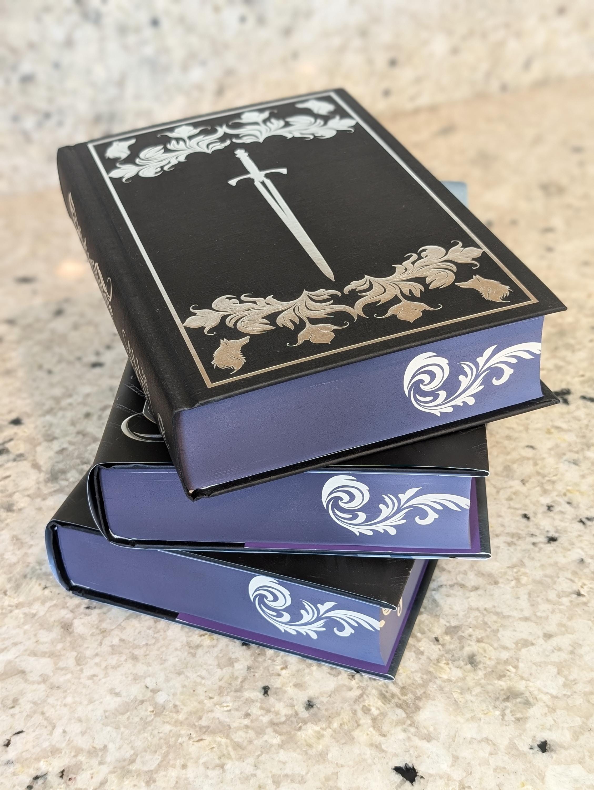 Quicksilver UK Hardcover: Custom Purple Ombre Edges, Sword Stenciled ...