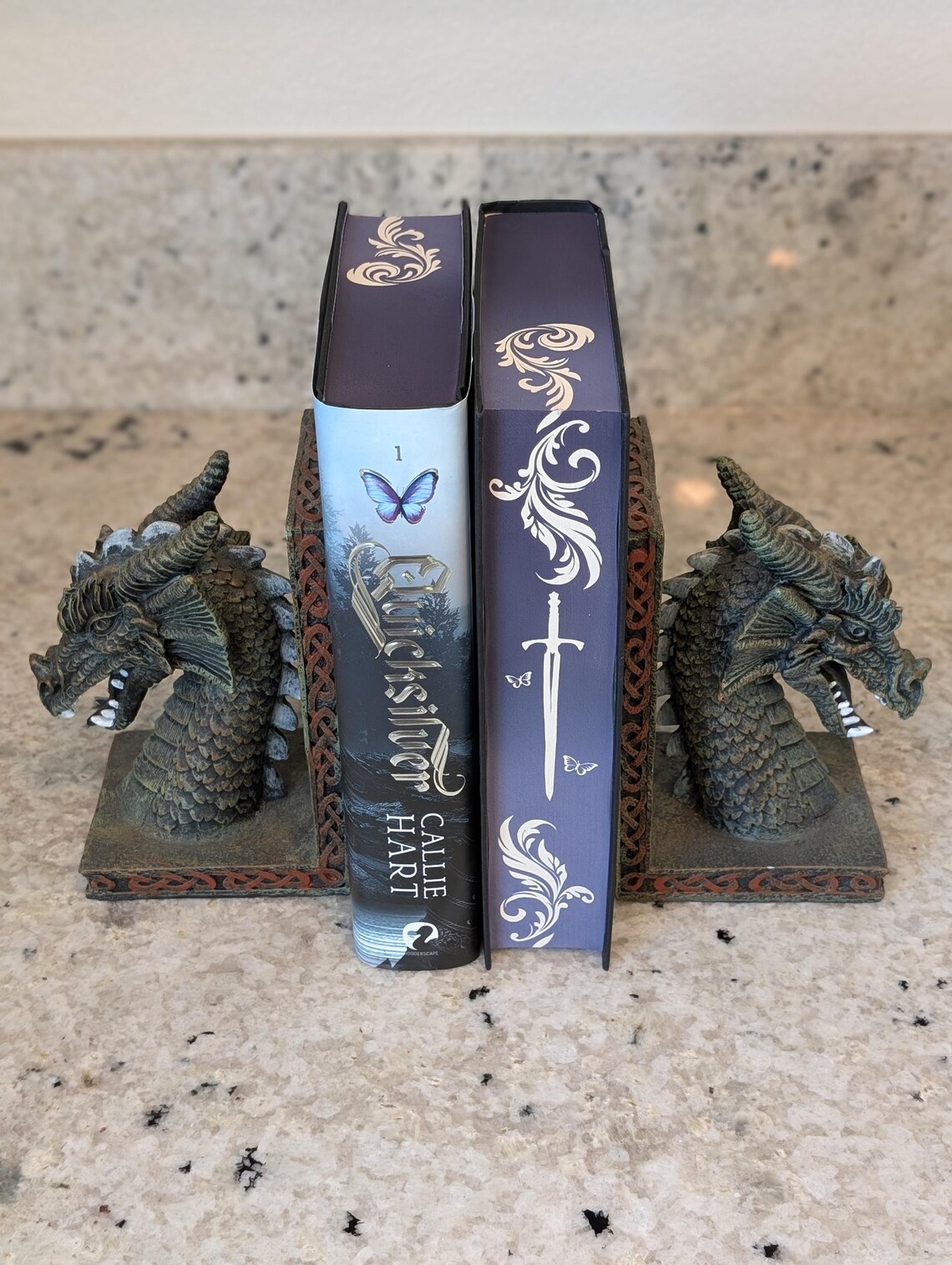 Quicksilver UK Hardcover: Custom Purple Ombre Edges, Sword Stenciled ...