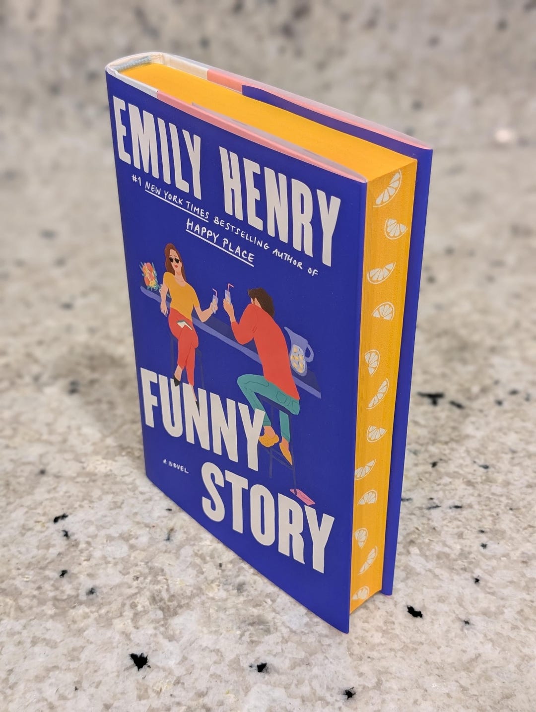 Funny Story by Emily Henry With Custom Yellow Sprayed Edges W/ Lemons ...