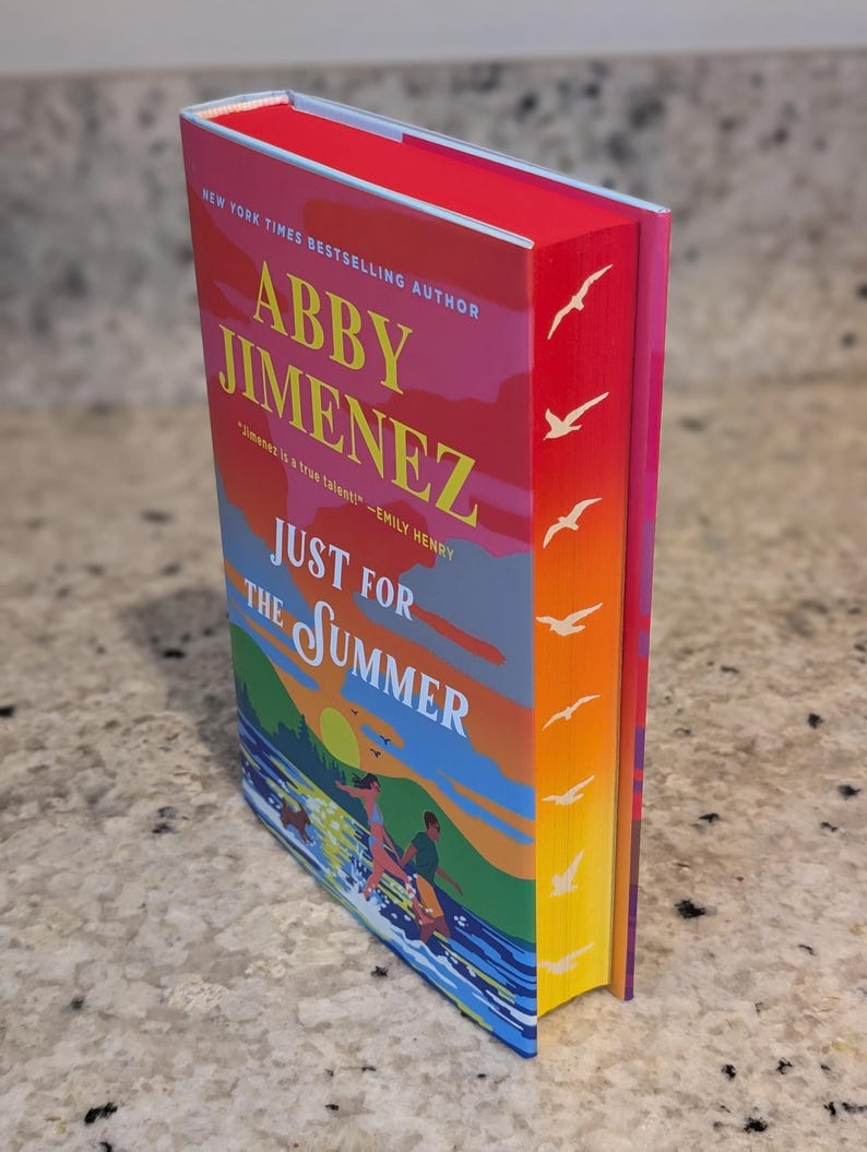 Just for the Summer by Abby Jimenez: Custom Sprayed Edge Romance Book ...
