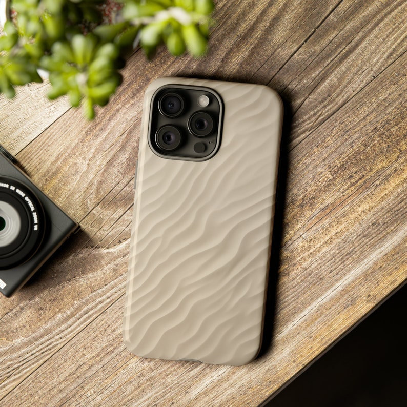 Durable Phone Case Beach Sand Beige Minimalist Clean Case Neutral ...