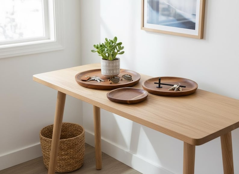 Organic Shape Acacia Wood Tray Set - Set of 3 Different Sizes - Etsy