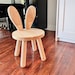Bunny Ear Kids Wood Stool - Etsy