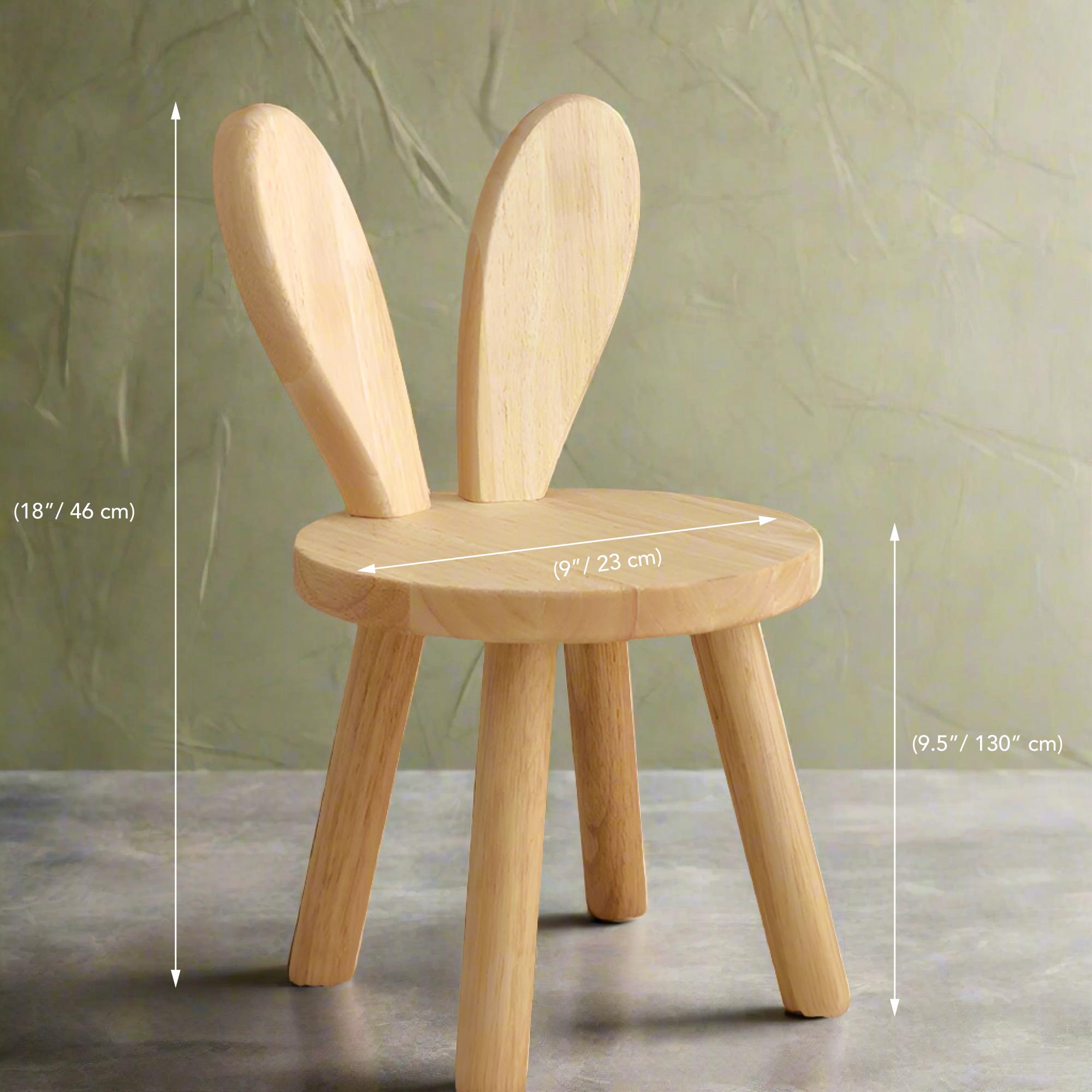 Bunny Ear Kids Wood Stool - Etsy
