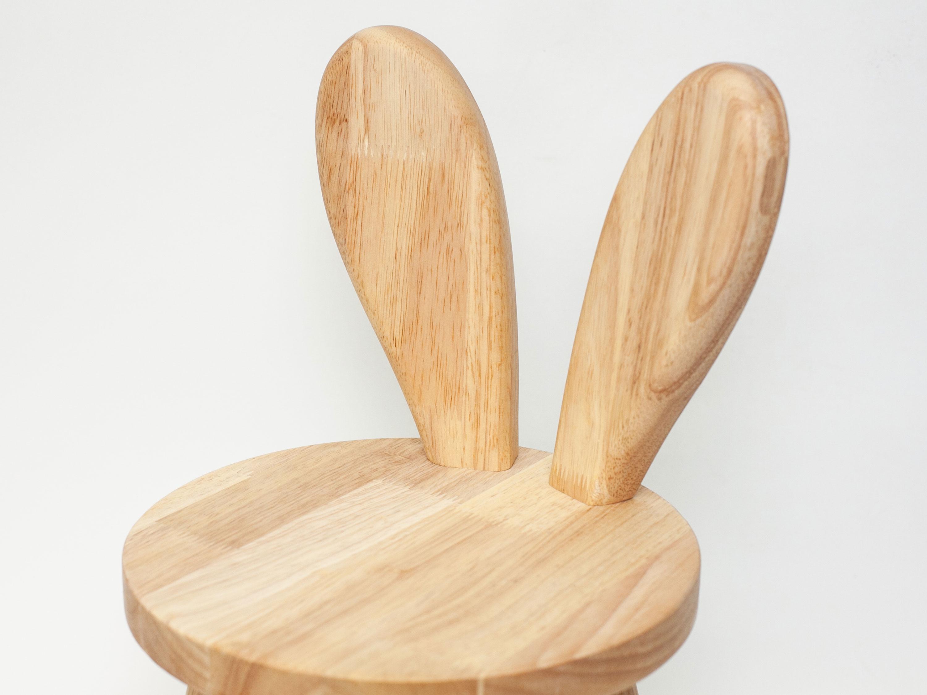 Bunny Ear Kids Wood Stool - Etsy