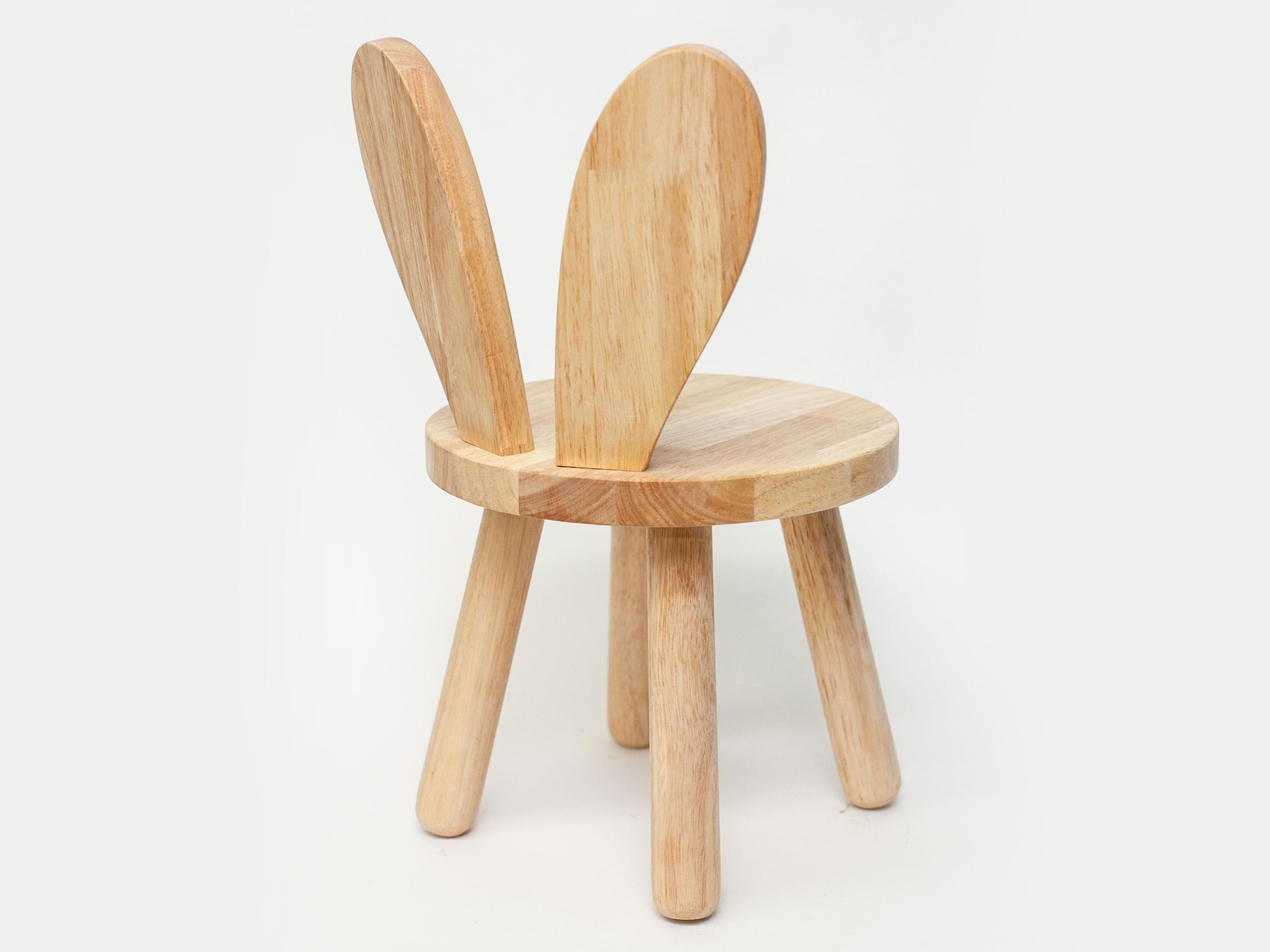 Bunny Ear Kids Wood Stool - Etsy