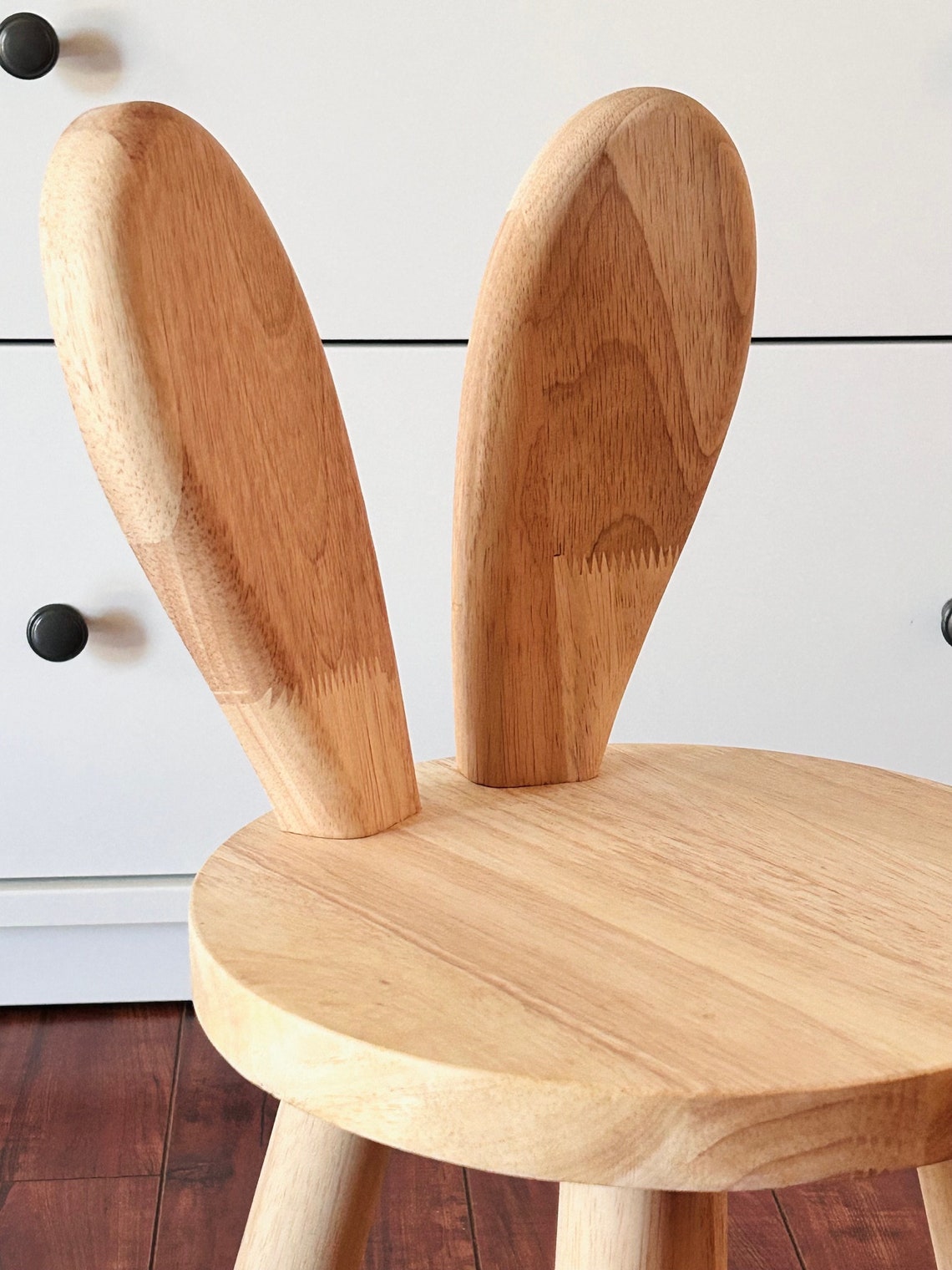 Bunny Ear Kids Wood Stool - Etsy