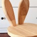 Bunny Ear Kids Wood Stool - Etsy