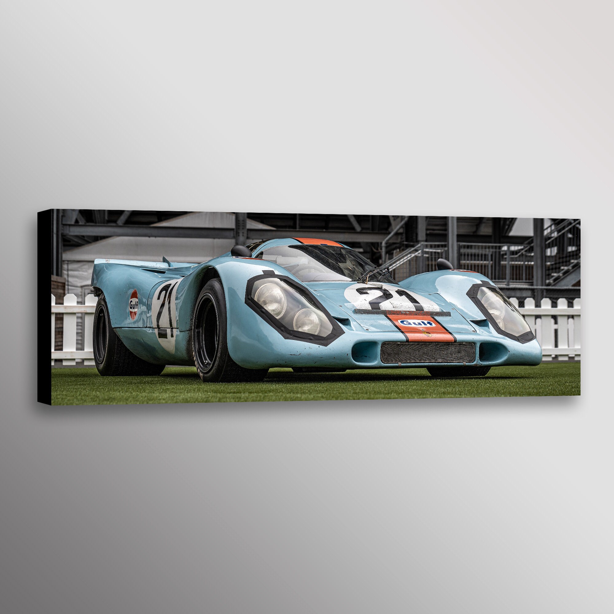 Porsche 917K Le Mans Racecar #21 Racecar Original Panoramic Wall Art ...