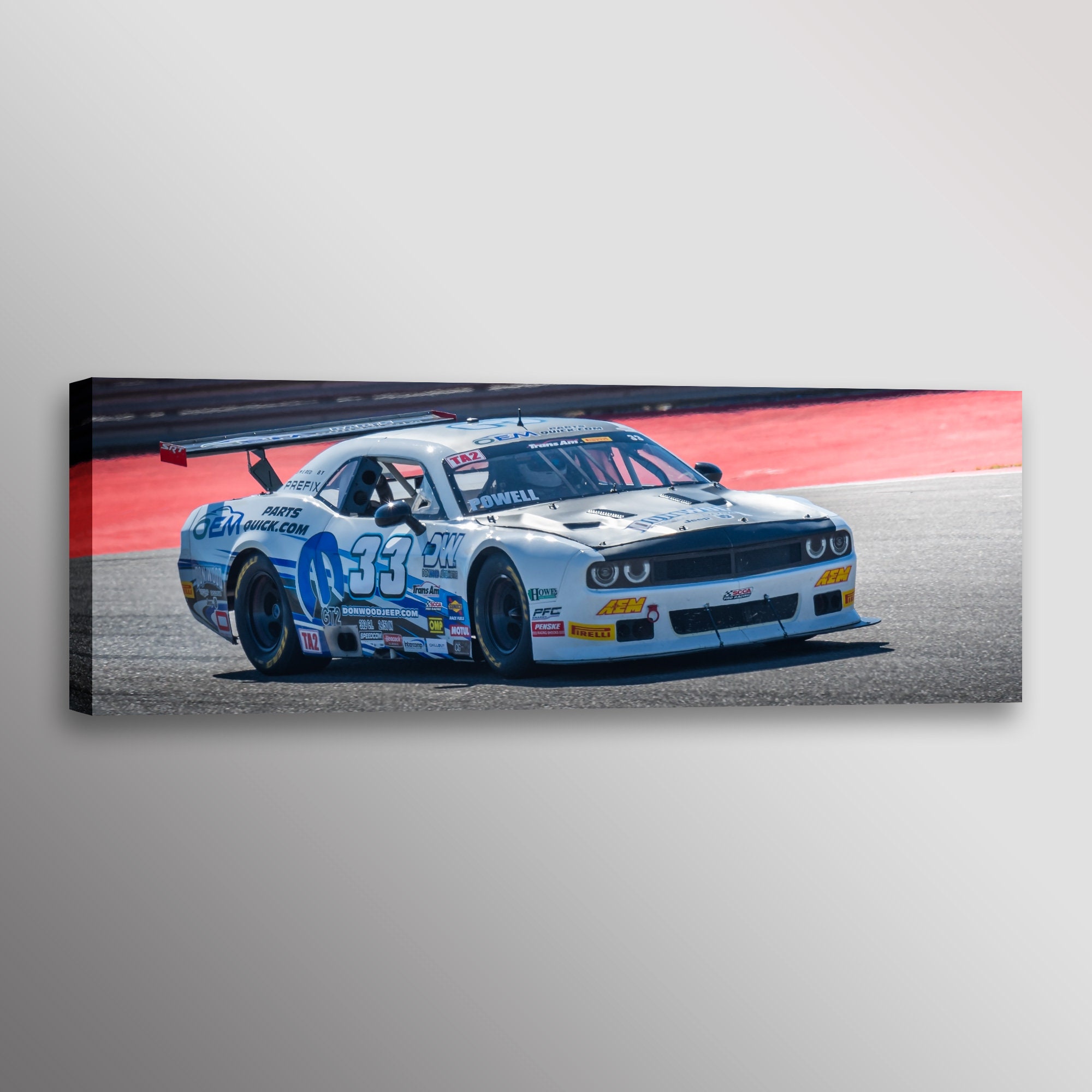 Dodge Challenger Trans-am #33 Cody Powell Racecar Original Panoramic ...