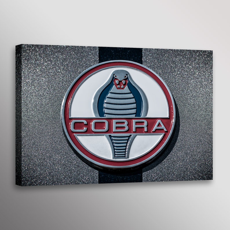 Shelby Cobra Emblem Hood Medallion Original Wall Art Automotive Canvas ...