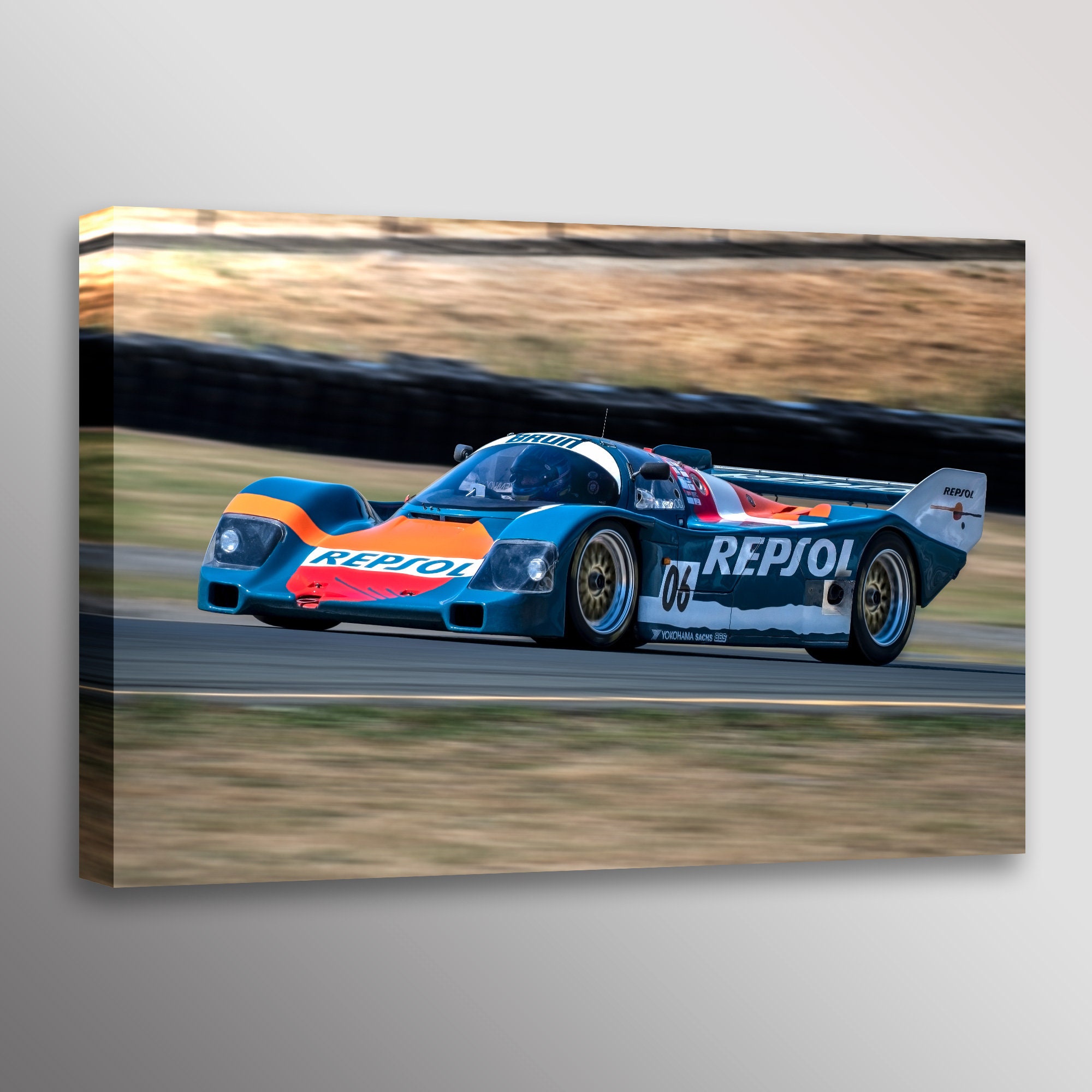 1988 Porsche 962 Repsol Racing Sears Point IMSA Racecar Original Wall ...