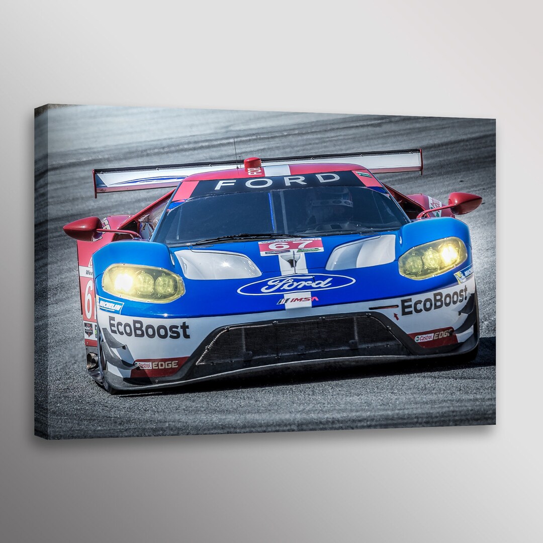 Ford GT #67 IMSA Racecar Straight on Original Wall Art Automotive ...