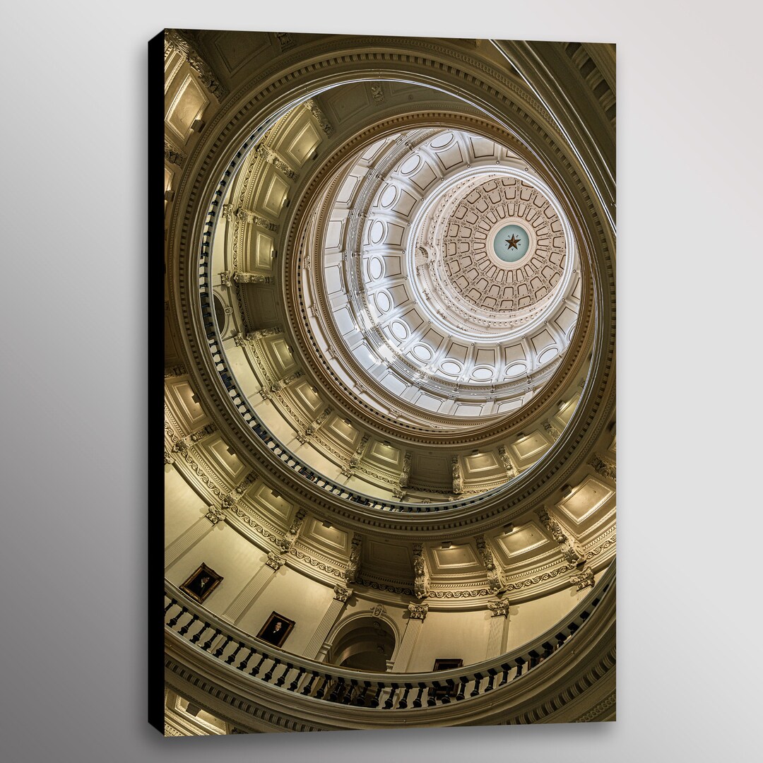Texas State Capital Rotunda Inside Austin Texas Original Wall Art ...
