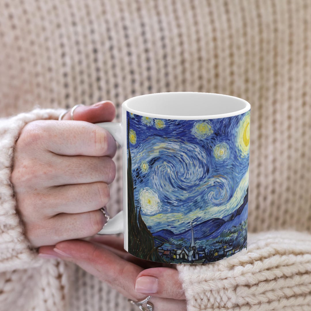 Starry Night Mug, Van Gogh Art Coffee Cup, Tea Lover Gift, Fine Art ...