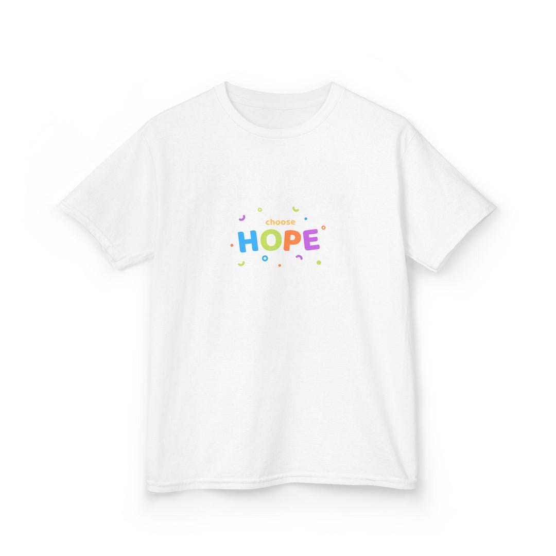 Hope Rainbow Letters Kids Tee | Colorful Confetti Design - Etsy