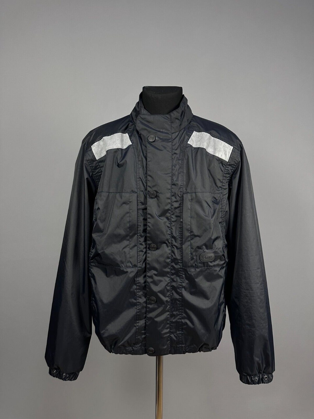 BMW Motorrad Airflow-2 Men Full Zip Snap Black Reflective Motorcycle ...