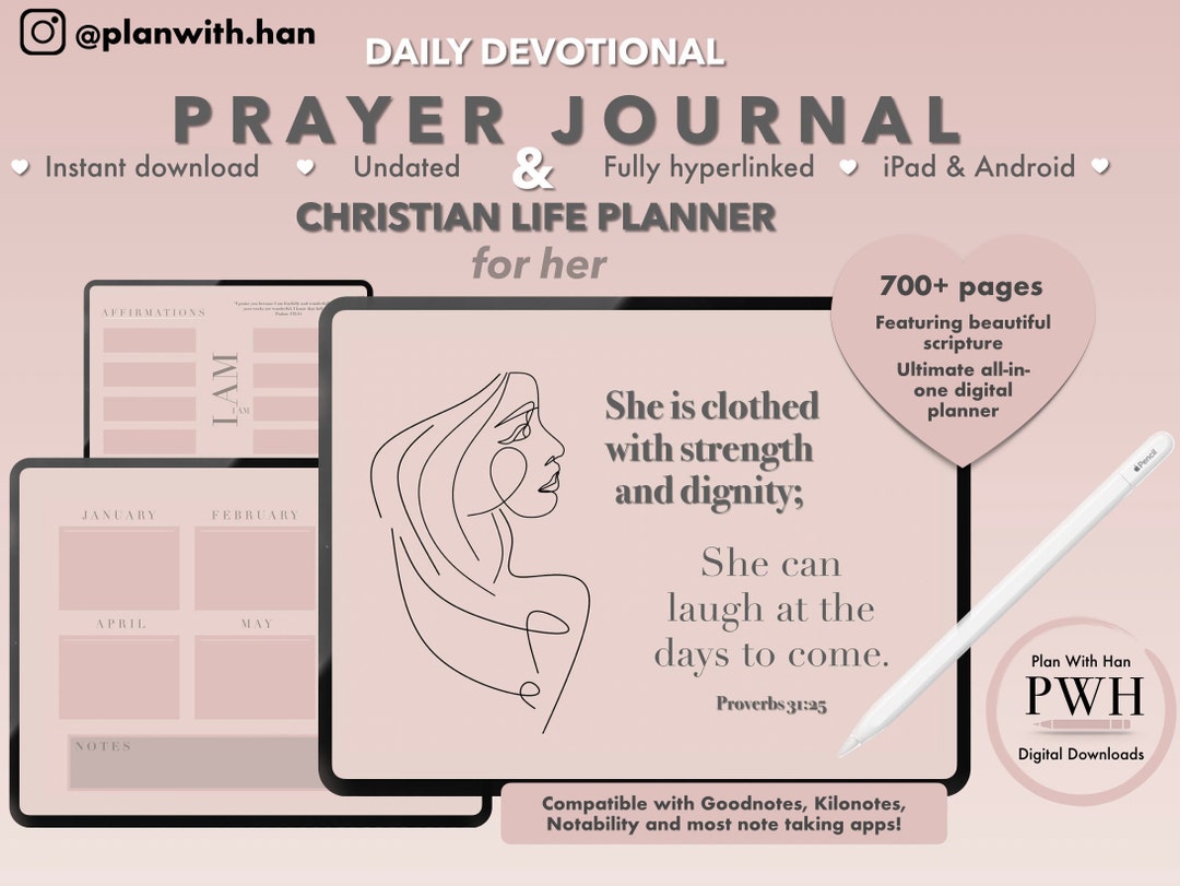 Devotional Prayer Journal and Ultimate Life Planner for Her, Use With ...