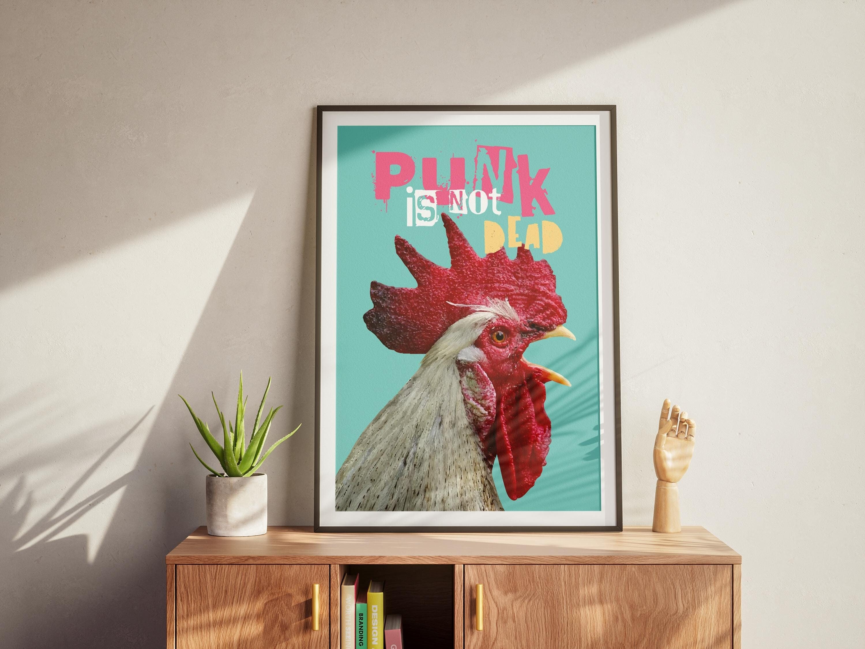 Punk Rock, Punk Poster, Funny Poster, Typography, Home Decor, Punk ...