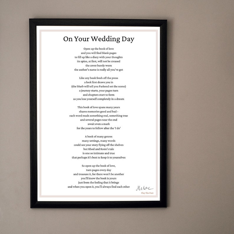 Personalised Poem Poetry for Any Occasion 5-6 Stanzas - Etsy
