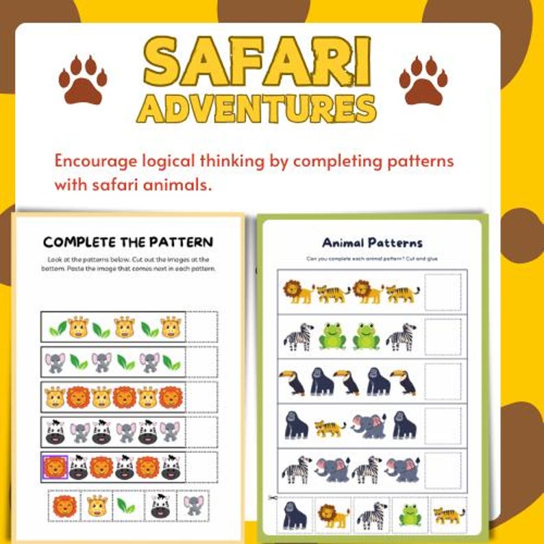 Kindergarten Worksheets; Safari Coloring and Activity Pages; England ...