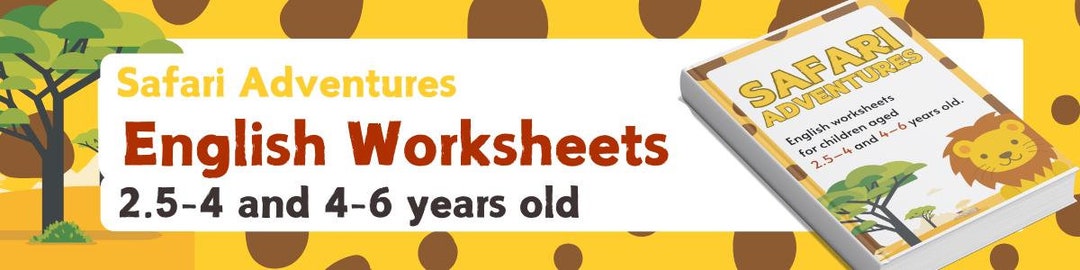 Safari Worksheets in English for Kids (ages 2-4) | Safari-themed ...